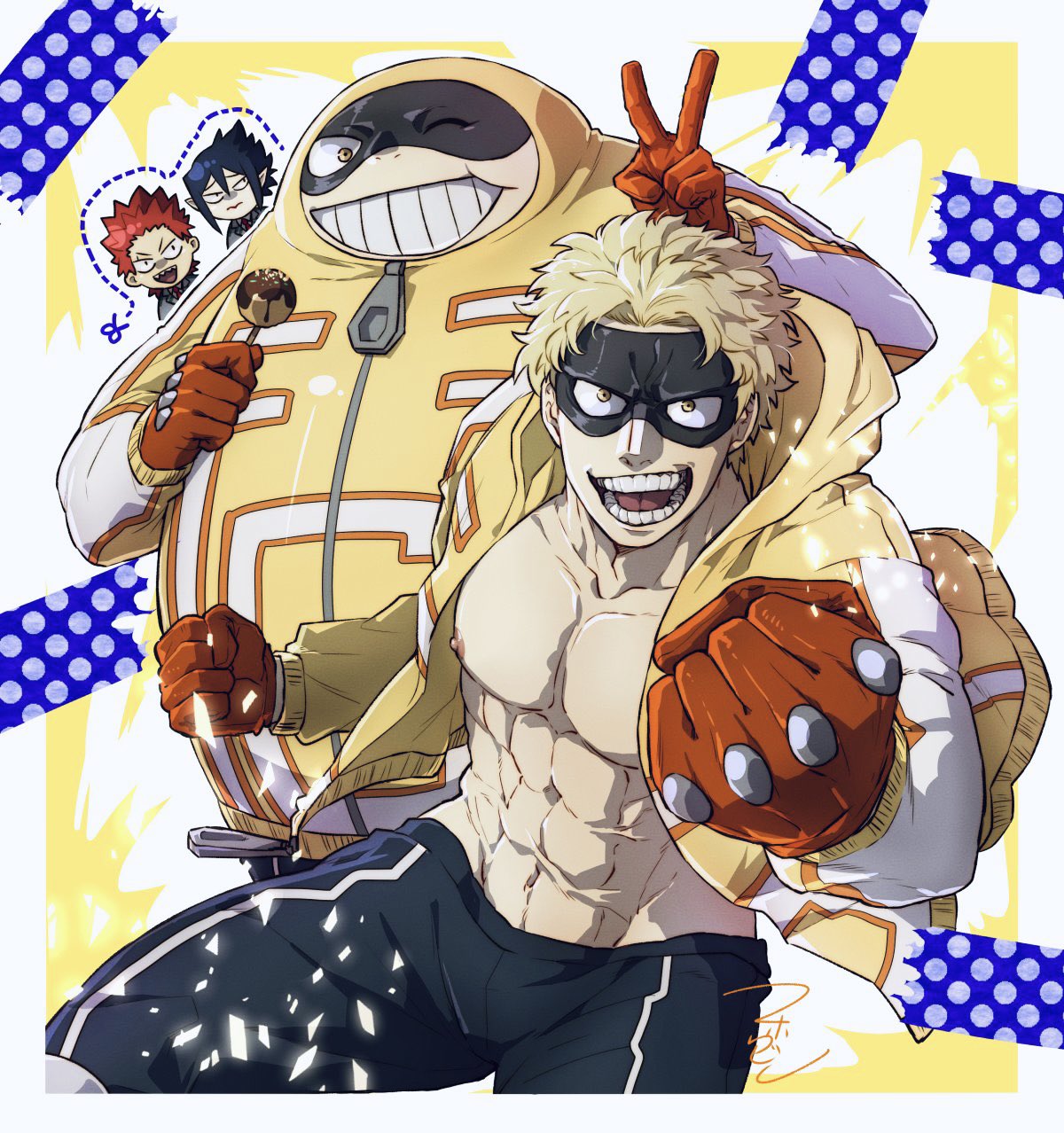 Kirishima Eijirou Amajiki Tamaki And Fat Gum Boku No Hero Academia Drawn By Mahoubintotemo