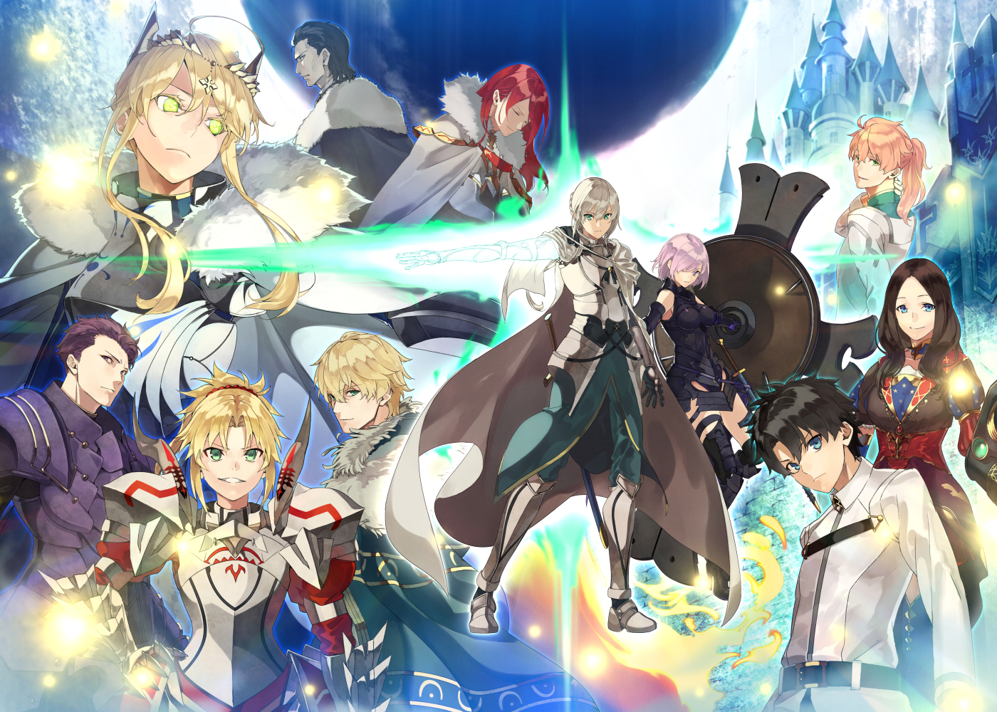 Artoria Pendragon Mash Kyrielight Fujimaru Ritsuka Mordred Mordred And 8 More Fate And 3