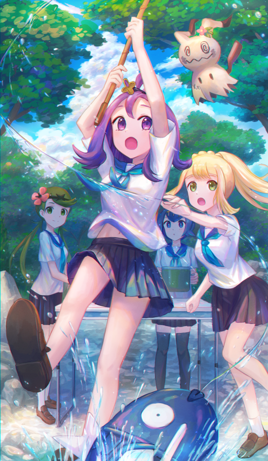 Lillie Lana Mallow Mimikyu Acerola And 1 More Pokemon And 1 More