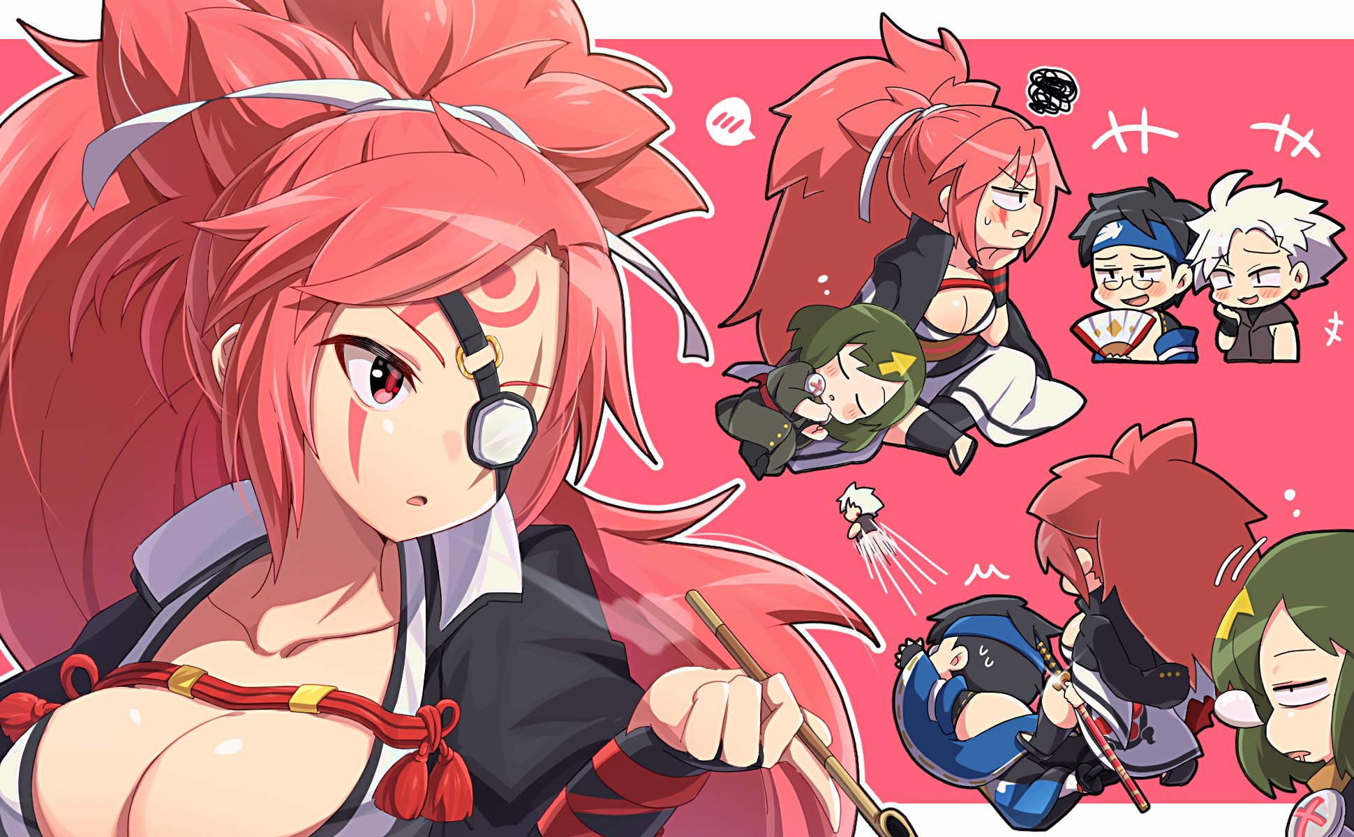 Baiken Chipp Zanuff Mito Anji And Delilah Guilty Gear And 1 More Drawn By Itsukaneru
