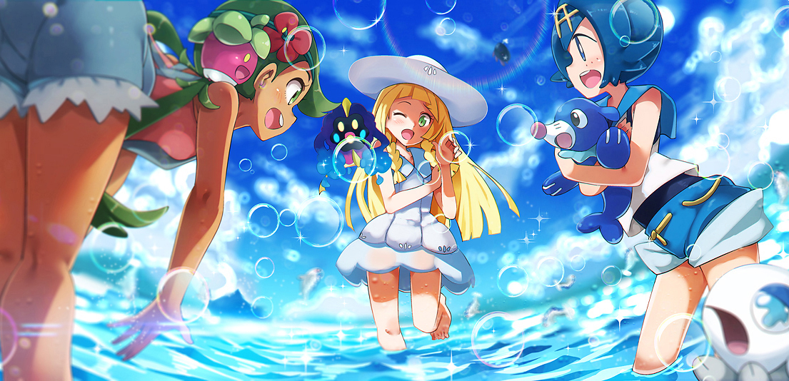 Lillie Lana Mallow Popplio Cosmog And 4 More Pokemon And 2 More