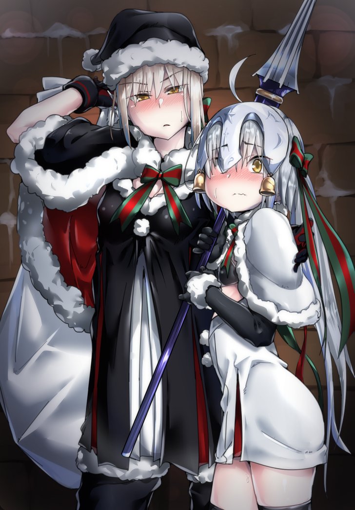 Artoria Pendragon Jeanne Darc Saber Alter Jeanne Darc Alter Santa Lily And Santa Alter