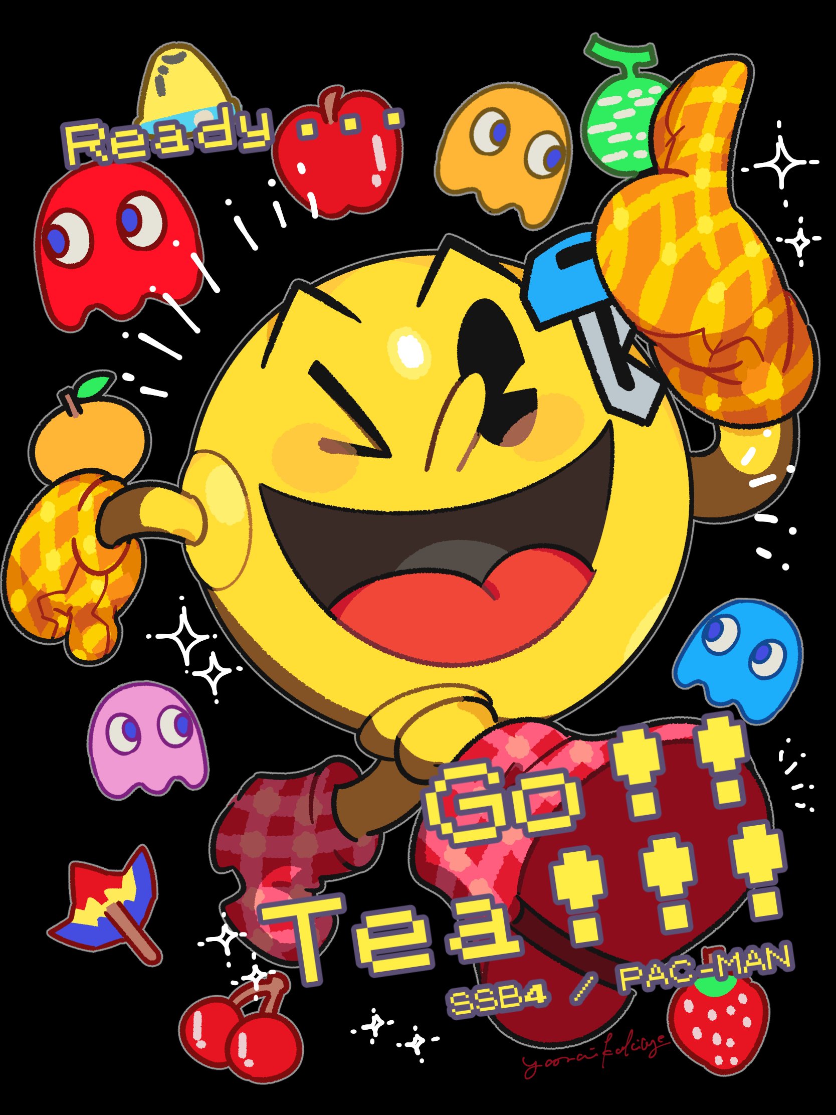 Pac Man Blinky Inky Pinky Clyde And 1 More Super Smash Bros And 2 More Drawn By
