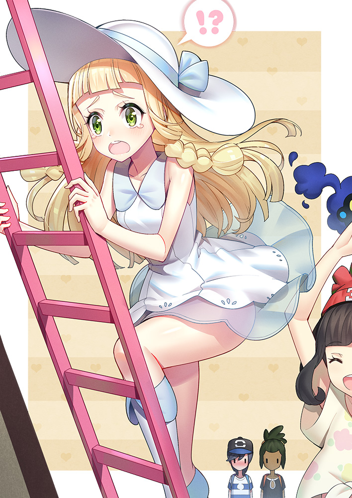 Lillie Selene Elio Cosmog And Hau Pokemon And 2 More Drawn By