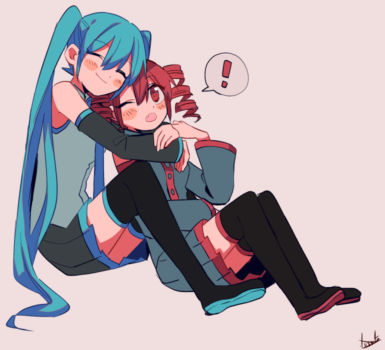 Hatsune Miku And Kasane Teto Vocaloid And 1 More Drawn By Yuusuke Kun