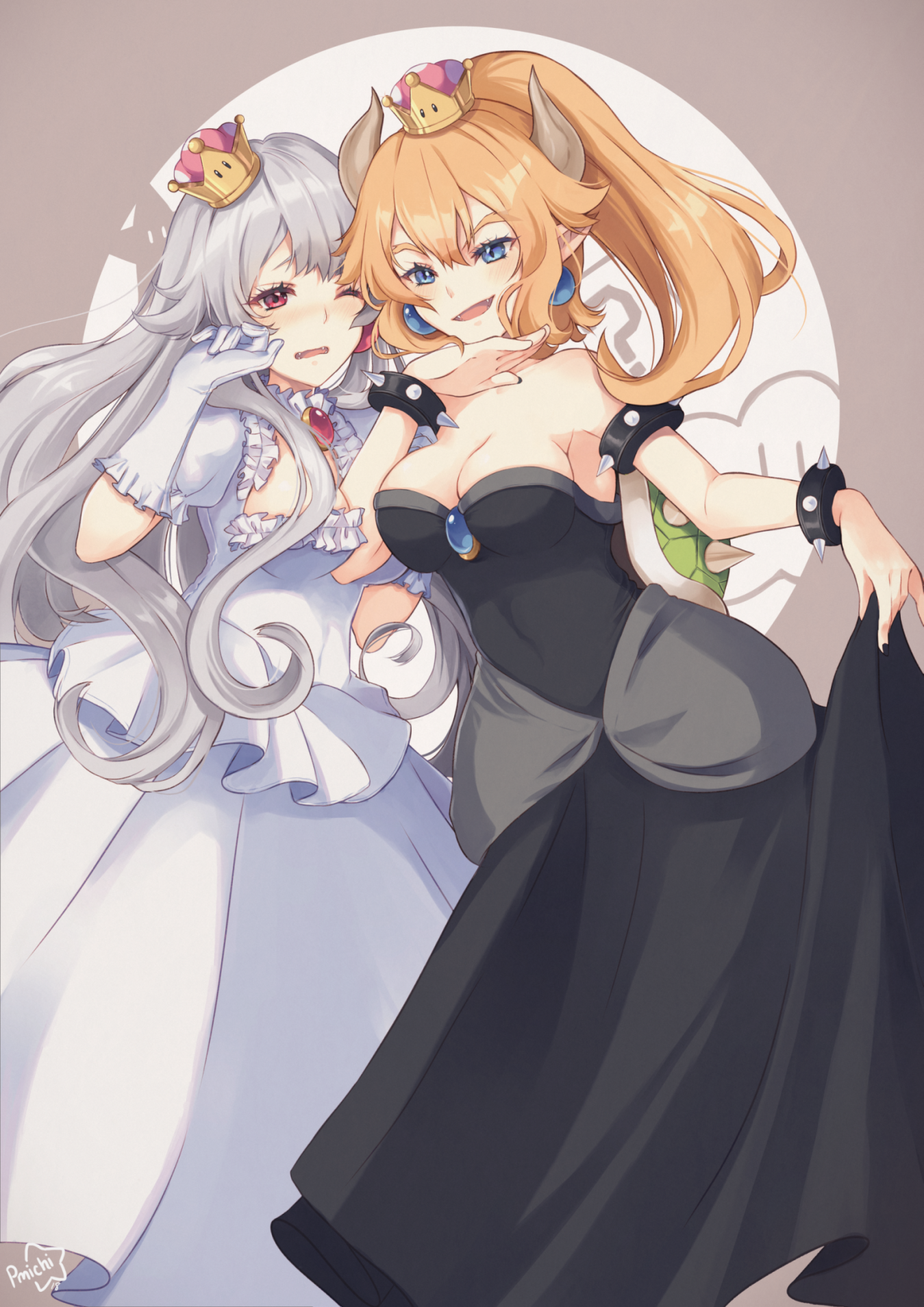 Bowsette And Princess King Boo Mario And 2 More Drawn By Peachy Michi