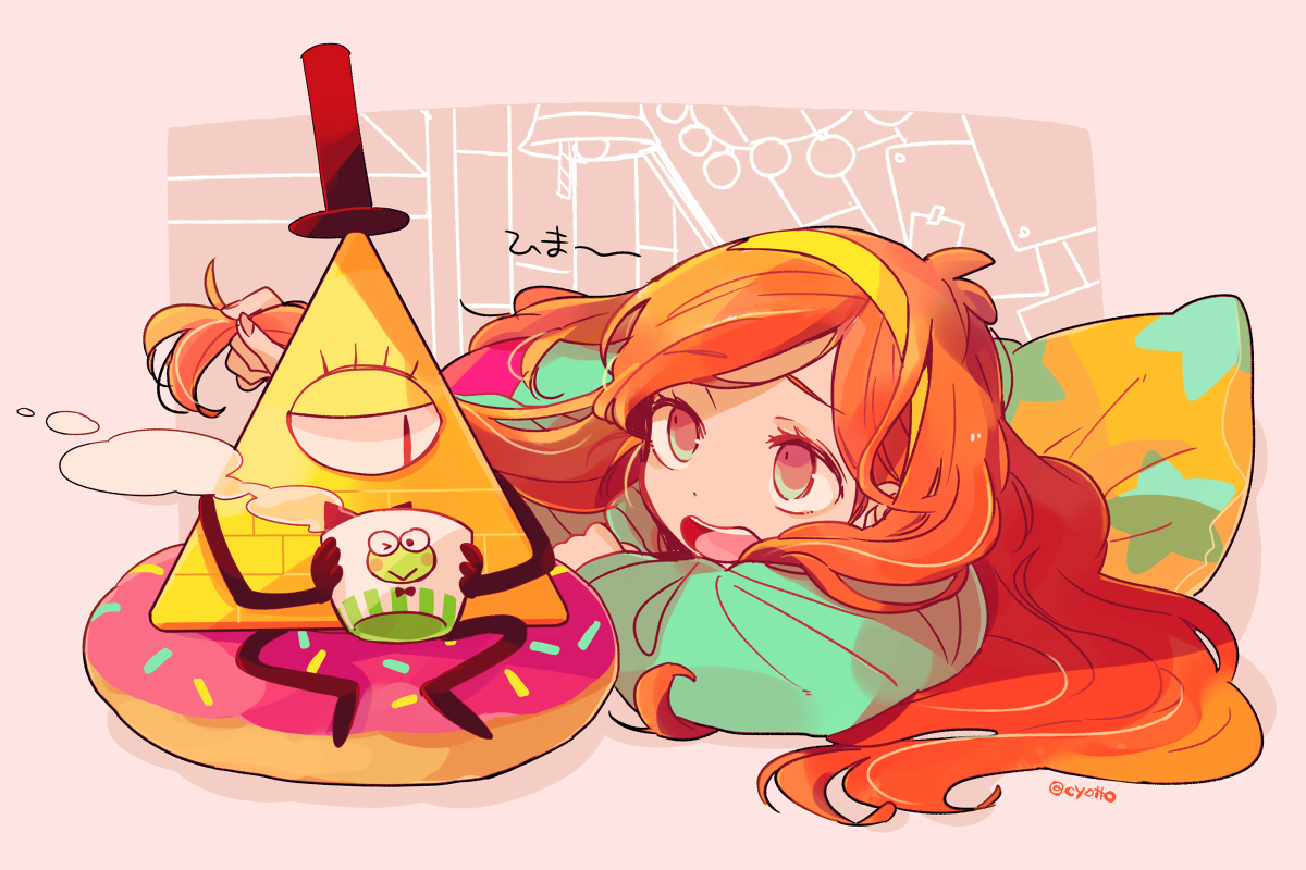 Mabel Pines Bill Cipher And Hasunoue Keroppi Gravity Falls And 1 More Drawn By Negura