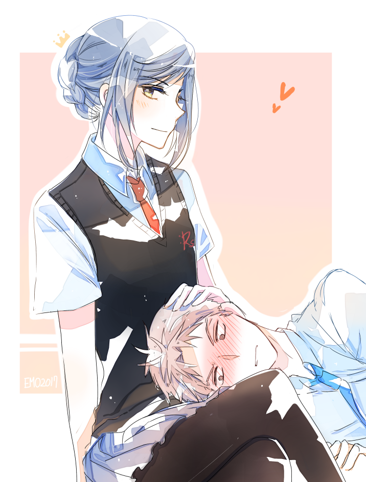 Kashima Yuu And Hori Masayuki Gekkan Shoujo Nozaki Kun Drawn By Emo