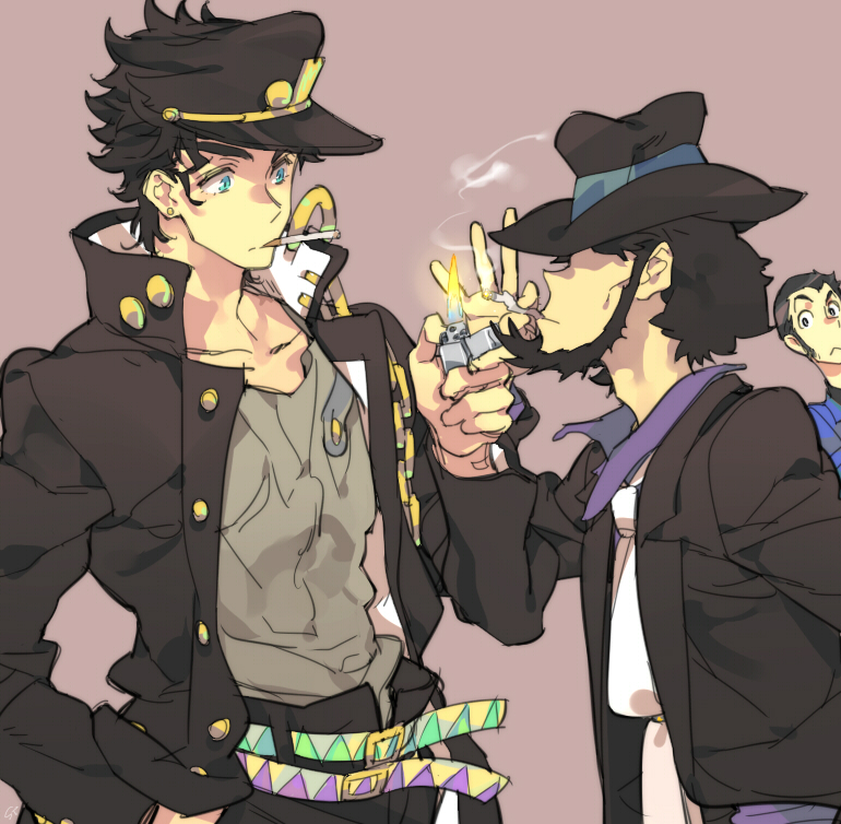 Kujo Jotaro Arsene Lupin Iii And Jigen Daisuke Jojo No Kimyou Na Bouken And 2 More Drawn By