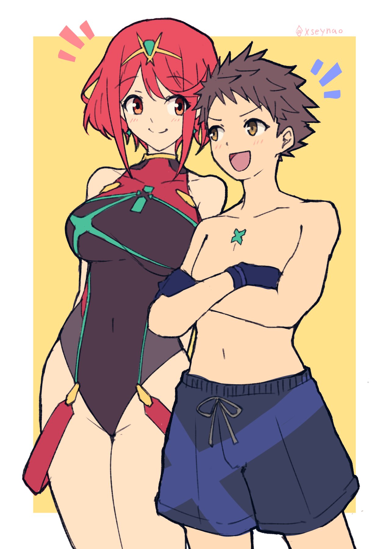 Pyra Rex Pyra And Rex Xenoblade Chronicles And 1 More Drawn By