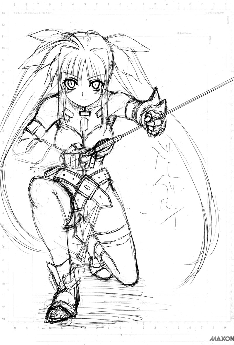 Fate Testarossa Bardiche And Fate Testarossa Lyrical Nanoha And 1 More Drawn By Hotorision