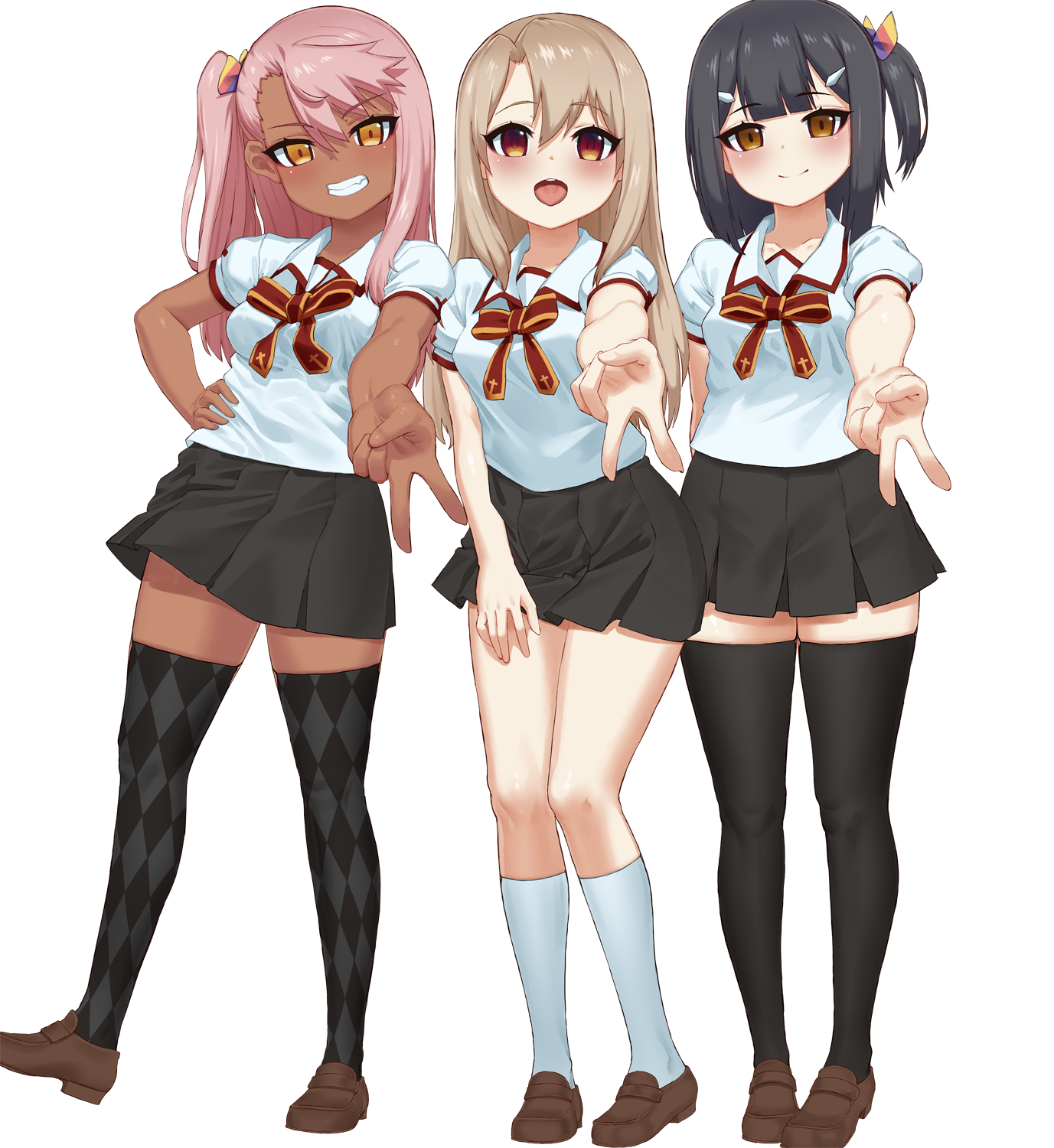 Illyasviel Von Einzbern Chloe Von Einzbern And Miyu Edelfelt Fate And 1 More Drawn By