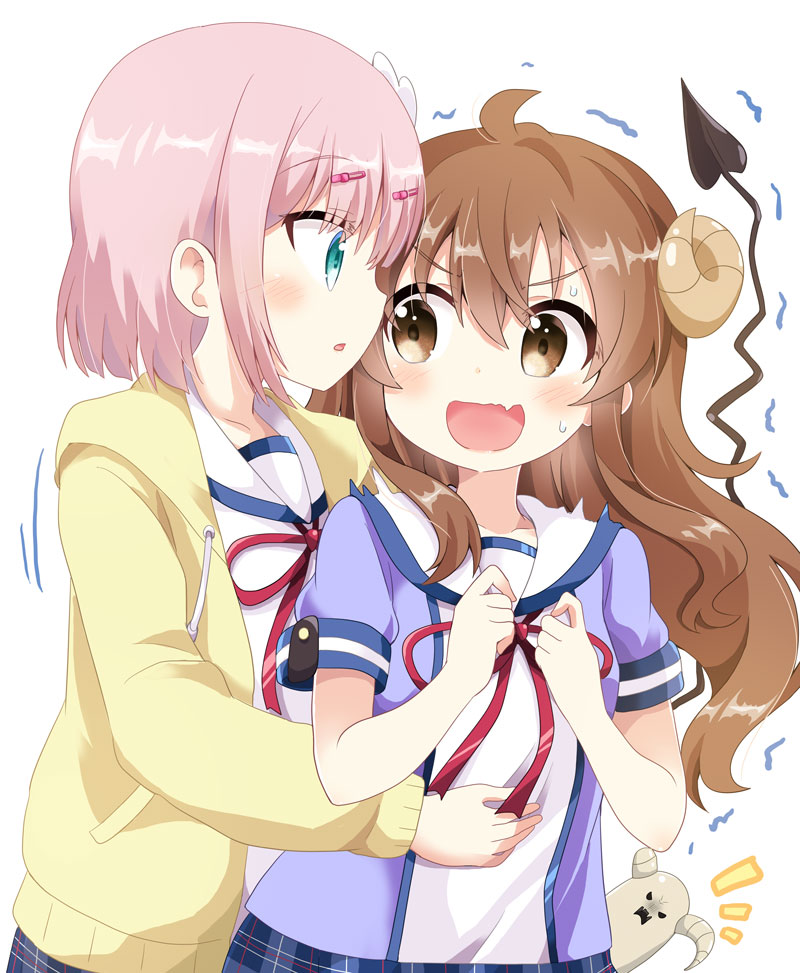 Yoshida Yuuko Chiyoda Momo And Lilith Machikado Mazoku Drawn By