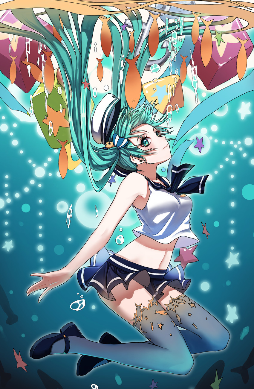 Hatsune Miku And Marine Miku Vocaloid Drawn By Chunrijun Springer