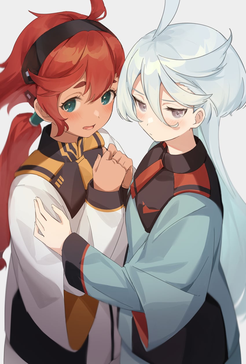 Suletta Mercury And Miorine Rembran Gundam And 1 More Drawn By