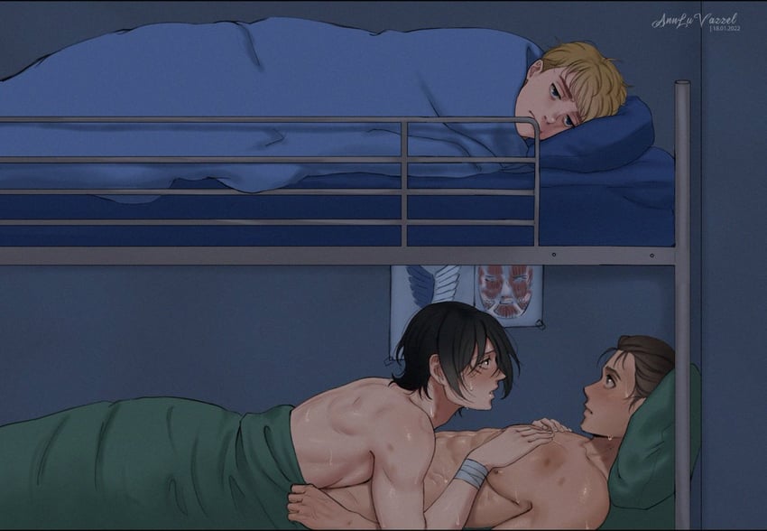 Mikasa Ackerman Eren Yeager Armin Arlert Titan And Colossal Titan Shingeki No Kyojin And 1