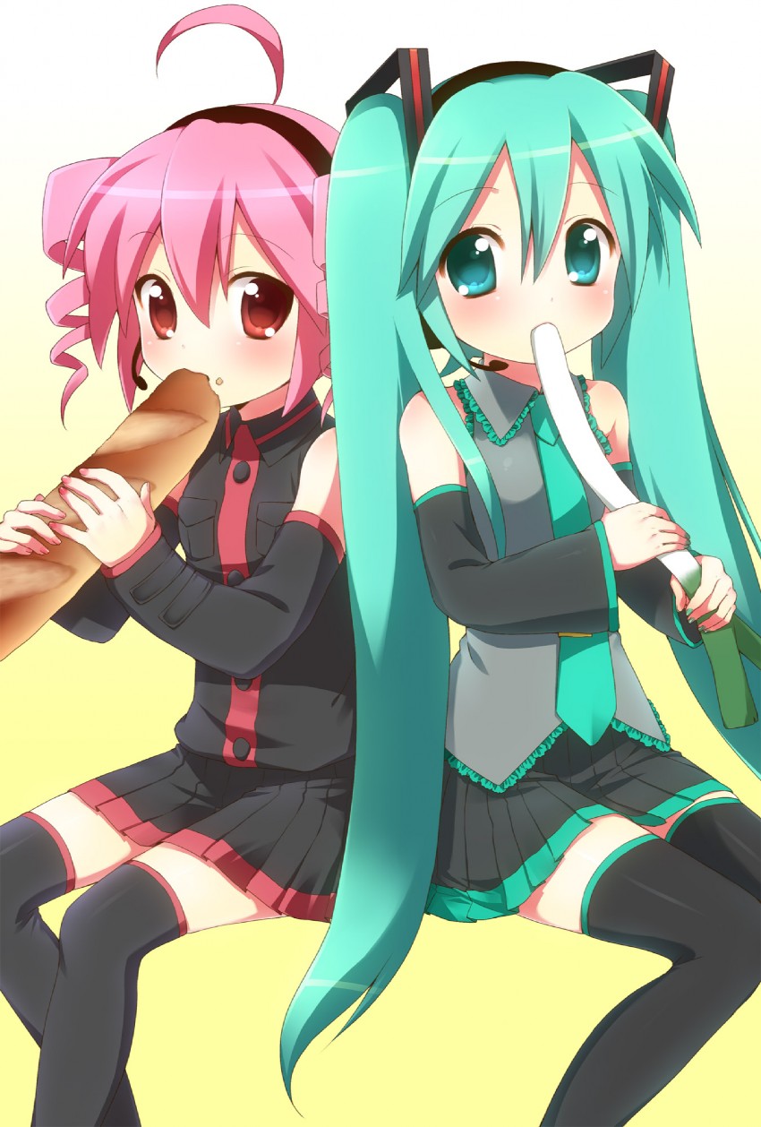 Hatsune Miku And Kasane Teto Vocaloid And 1 More Drawn By Usashiro