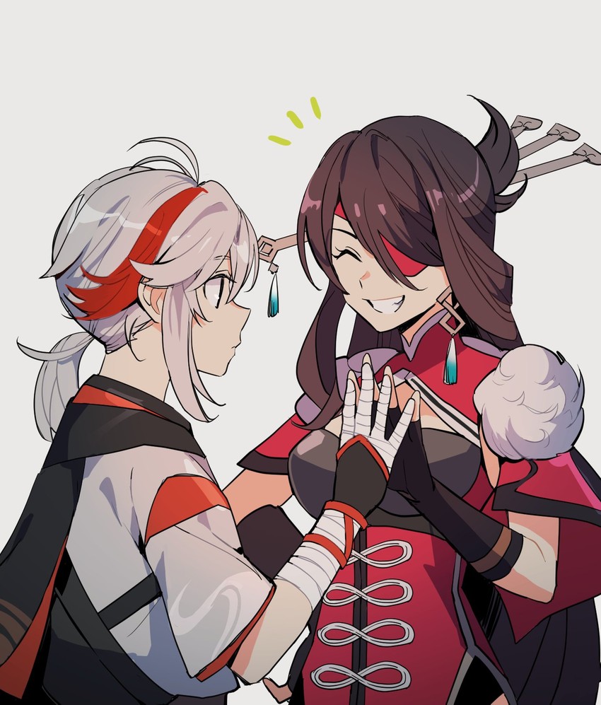 Kaedehara Kazuha And Beidou Genshin Impact Drawn By Romeromedo