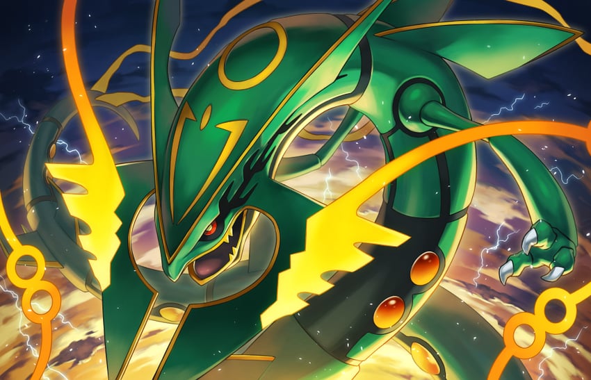 Rayquaza And Mega Rayquaza Pokemon Drawn By Kemonomichi Blue Black