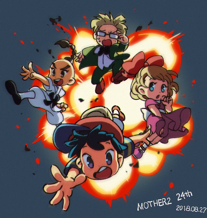 Ness Paula Jeff Andonuts And Poo Mother And 1 More Drawn By Ukata