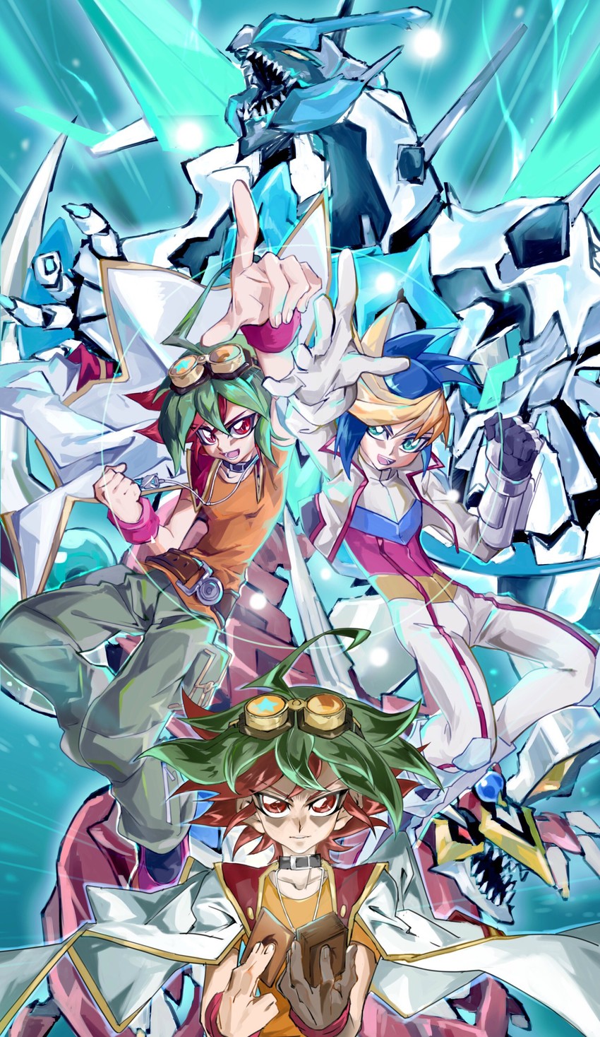 Sakaki Yuuya Yuugo Odd Eyes Pendulum Dragon And Clear Wing Synchro Dragon Yu Gi Oh And 1
