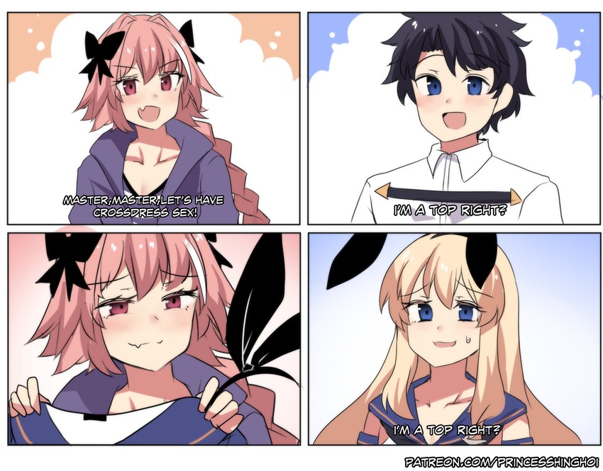 Shimakaze Fujimaru Ritsuka Astolfo And Astolfo Kantai Collection And 4 More Drawn By
