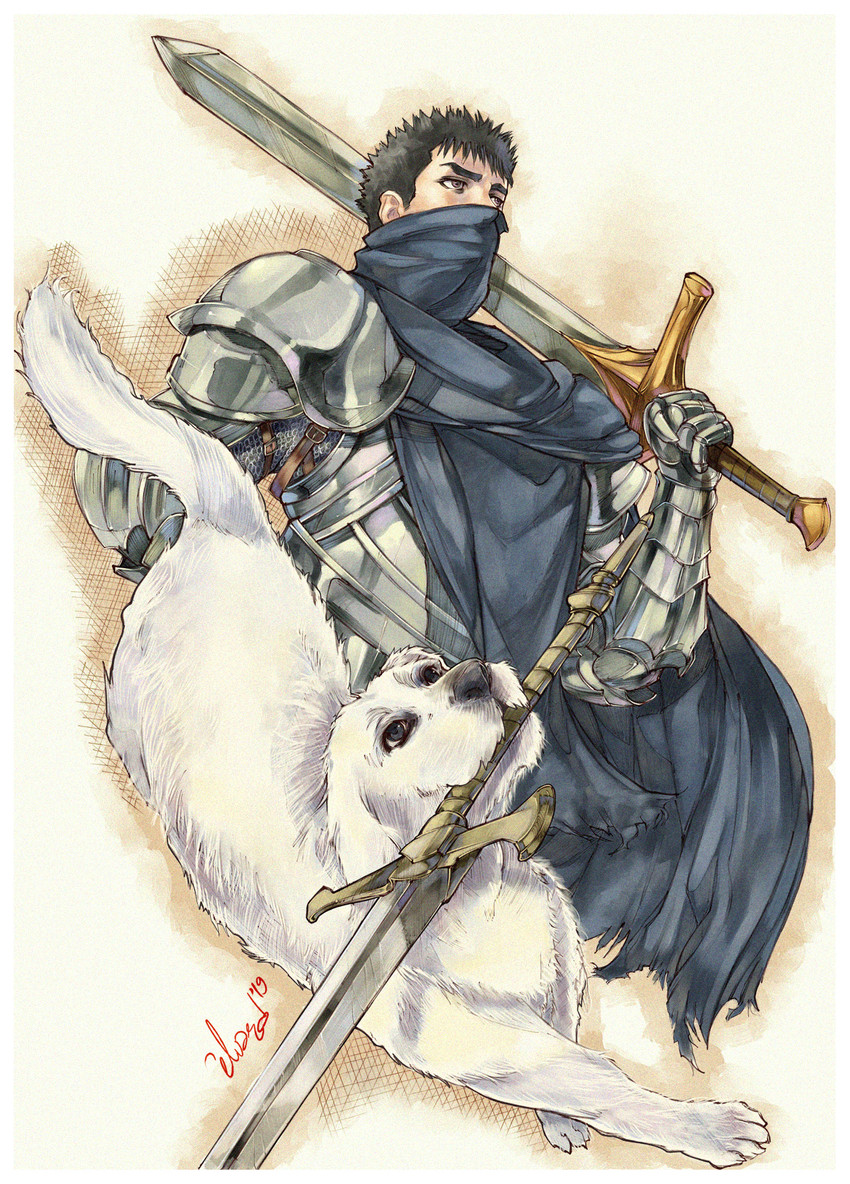 Guts Artorias The Abysswalker And Great Grey Wolf Sif Dark Souls And 1 More Drawn By