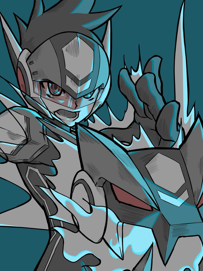 Geo Stelar Star Force Mega Man And Omega Xis Mega Man And 1 More Drawn By Tentenrockman