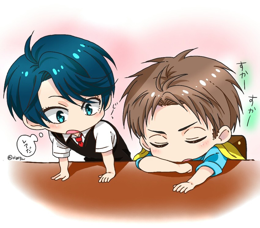 Kashima Yuu And Hori Masayuki Gekkan Shoujo Nozaki Kun Drawn By