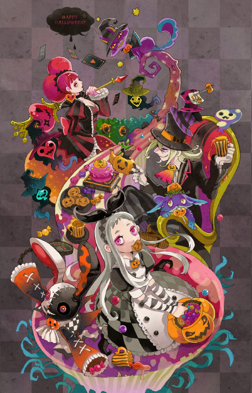 Alice Cheshire Cat Mad Hatter And March Hare Alice In Wonderland Drawn By Tobikotetsu