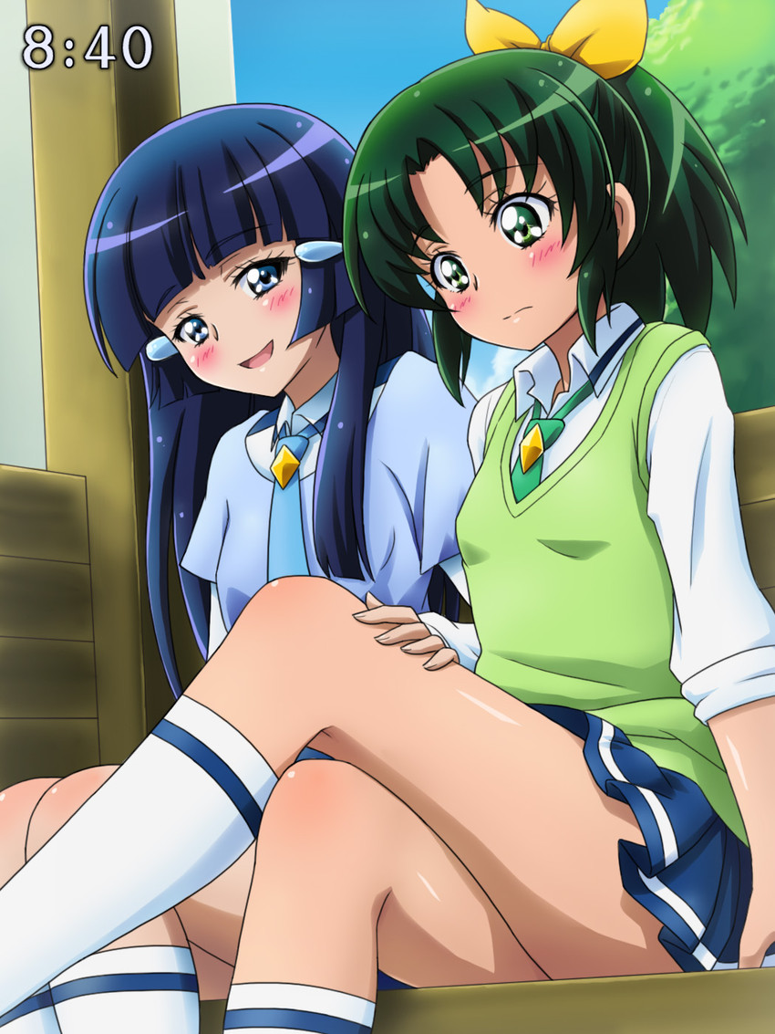 Midorikawa Nao And Aoki Reika Precure And 1 More Drawn By Mameshiba