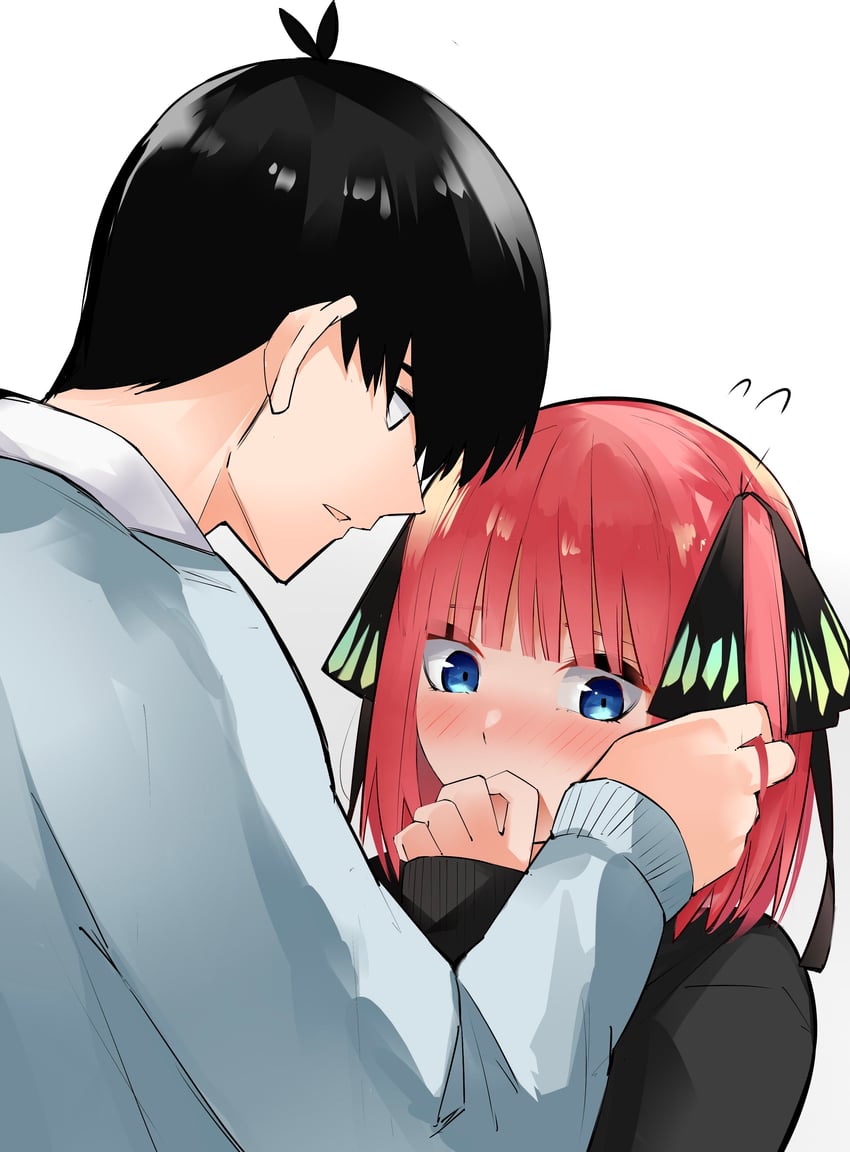 Nakano Nino And Uesugi Fuutarou Go Toubun No Hanayome Drawn By