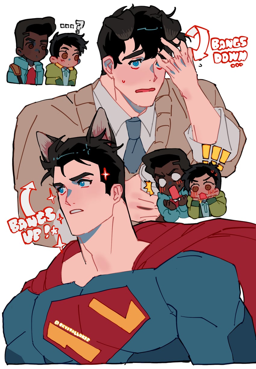 Superman Clark Kent Lois Lane And Jimmy Olsen Dc Comics And 2 More Drawn By Crystallakec