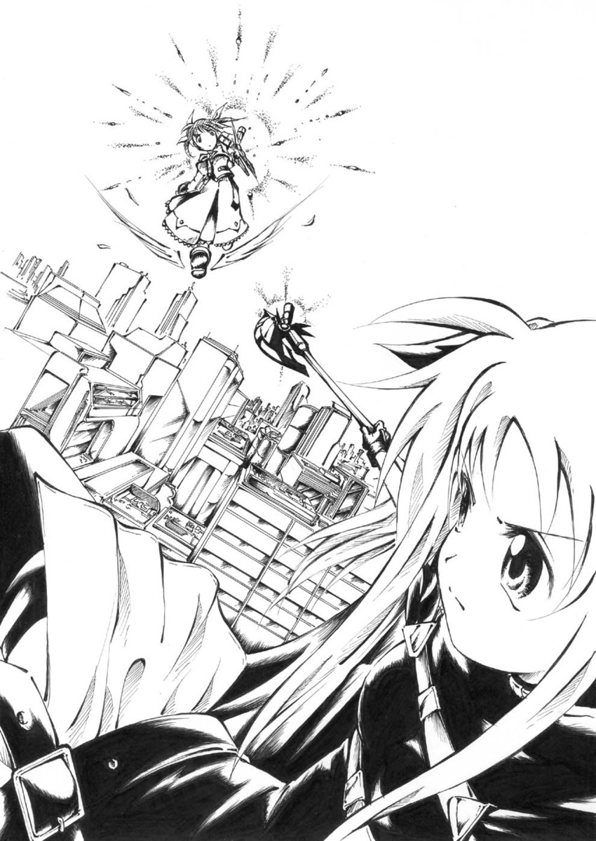 Fate Testarossa And Takamachi Nanoha Lyrical Nanoha And 1 More Drawn