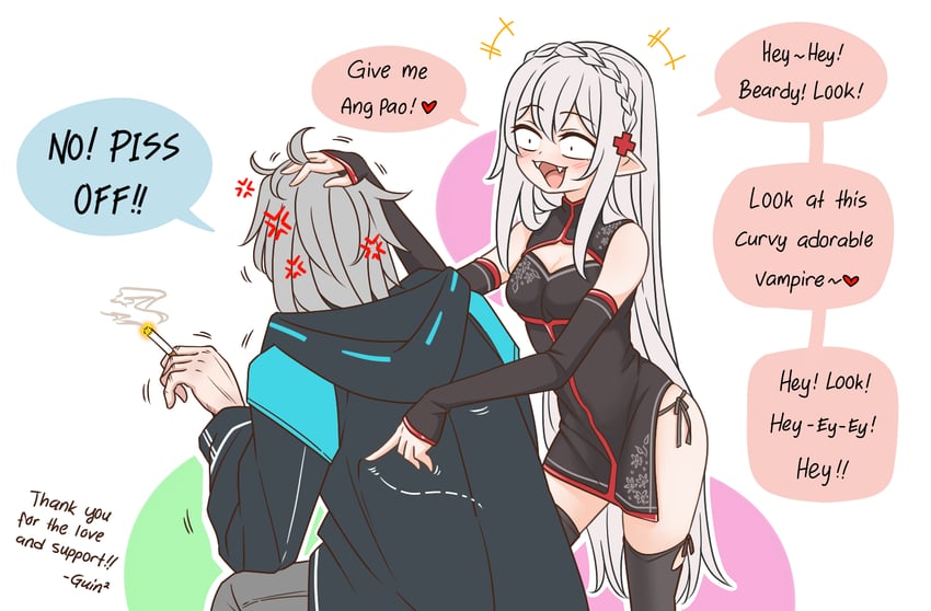 Doctor Male Doctor Warfarin And Old Man Arknights Drawn By Guin