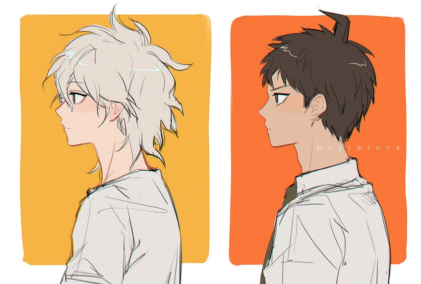 Komaeda Nagito And Hinata Hajime Danganronpa And 1 More Drawn By