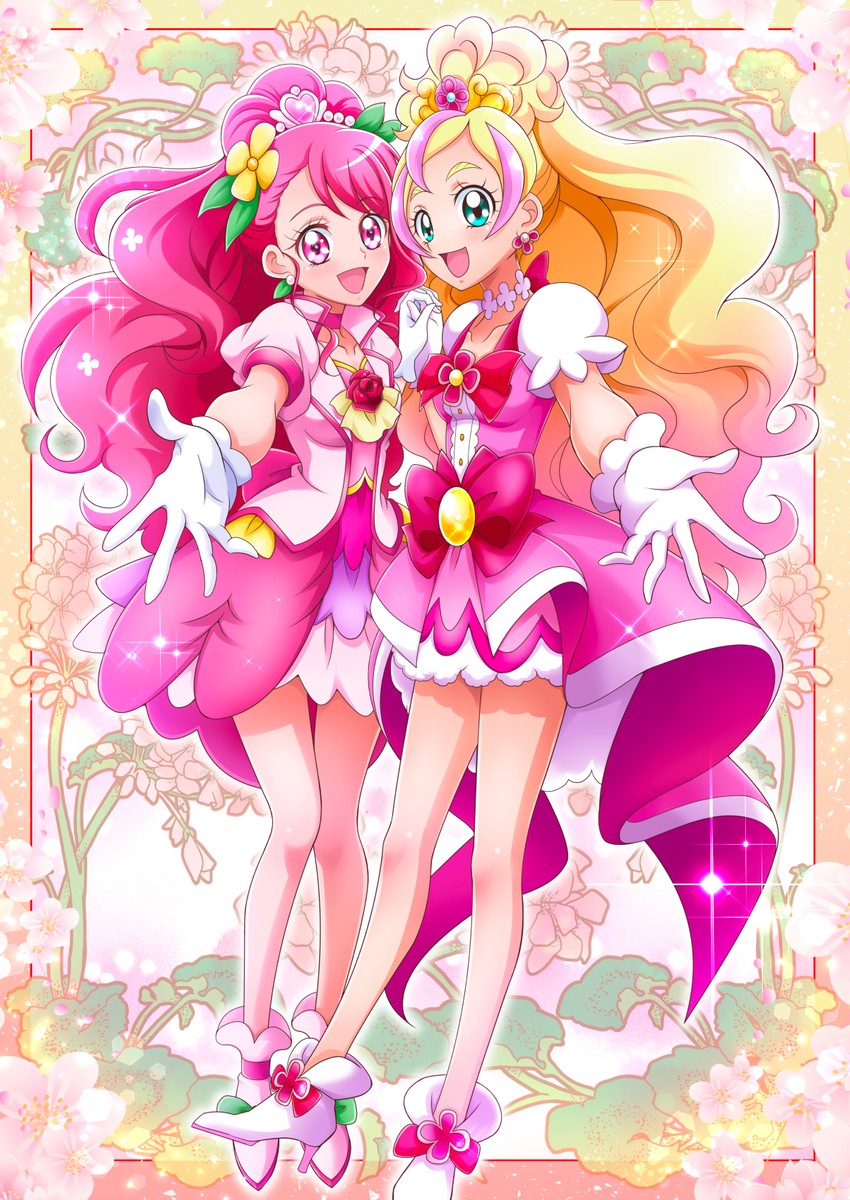 Haruno Haruka Hanadera Nodoka Cure Flora And Cure Grace Precure And 2 More Drawn By Hanzou