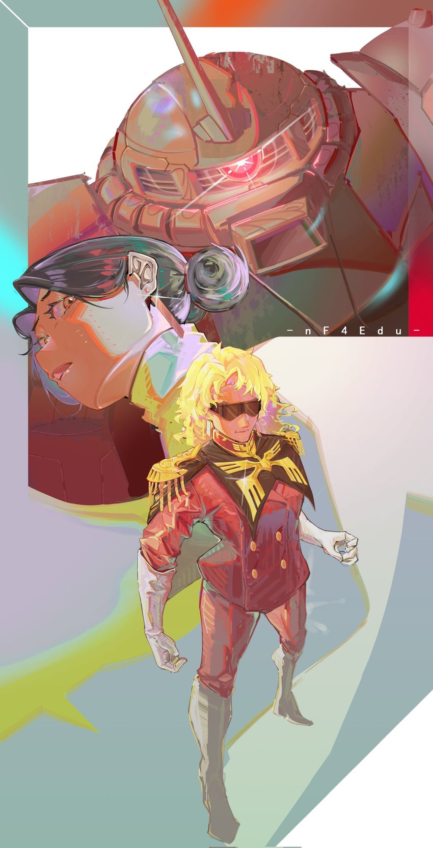 Char Aznable Zaku Ii S Char Custom And Lalah Sune Gundam And 1 More Drawn By Mizunonf