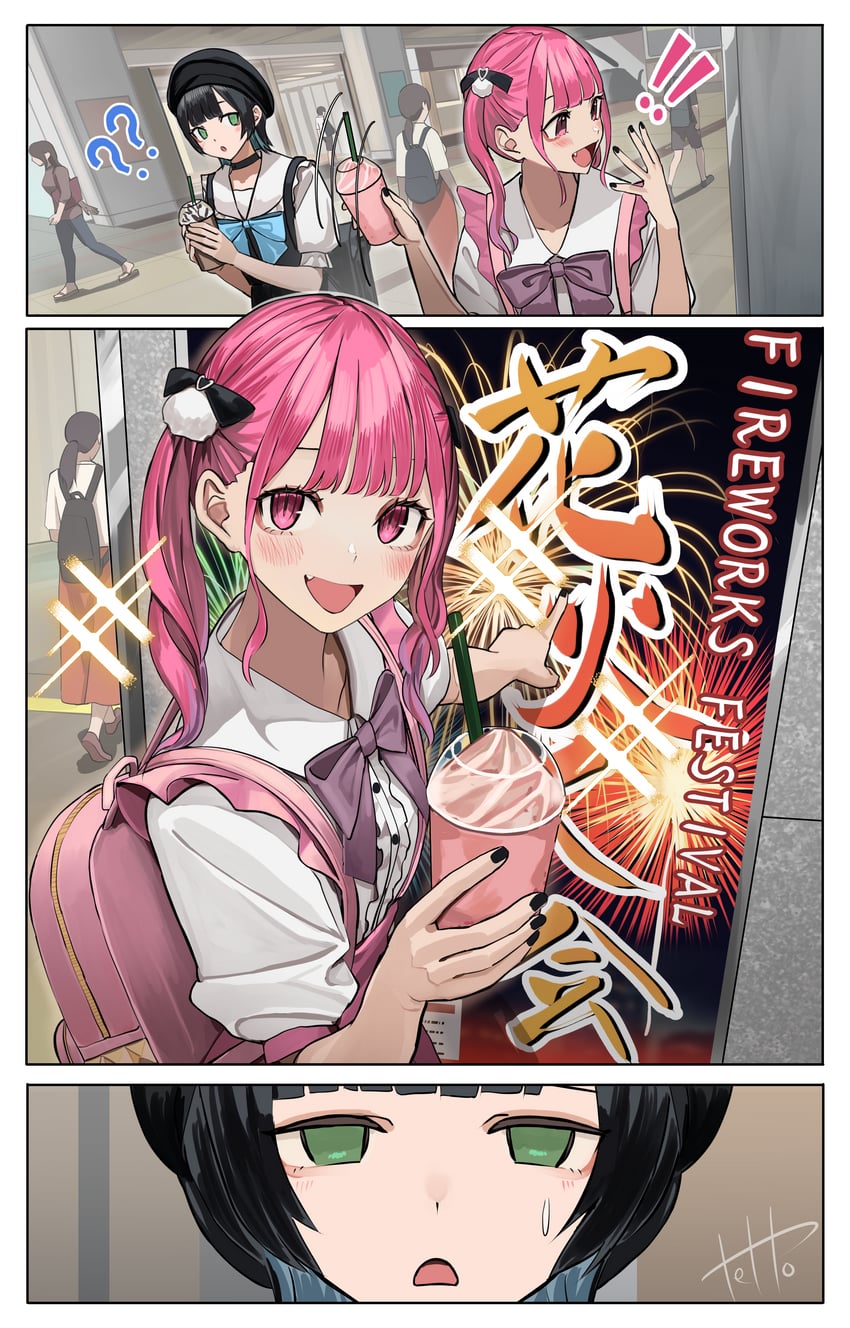 Hinamizawa Hinami And Igarashi Ritsu Original Drawn By Tetto