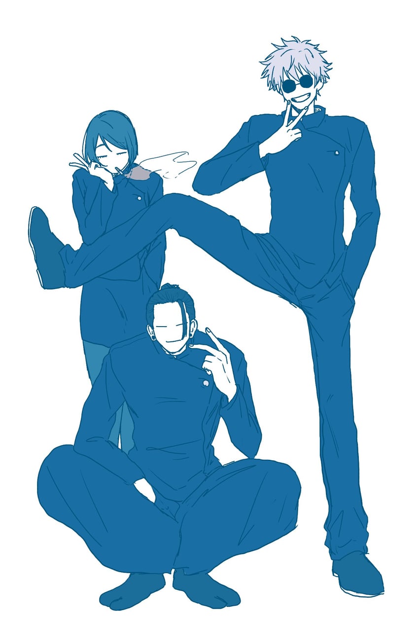 Gojou Satoru Getou Suguru And Ieiri Shoko Jujutsu Kaisen Drawn By