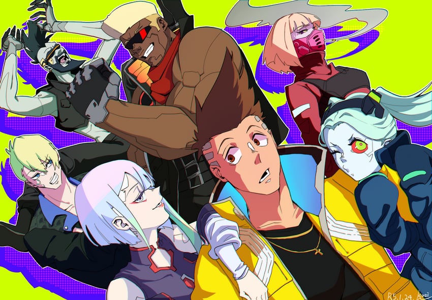 Rebecca Lucy David Martinez Kiwi Maine And 2 More Cyberpunk And 1 More Drawn By Kuzi071