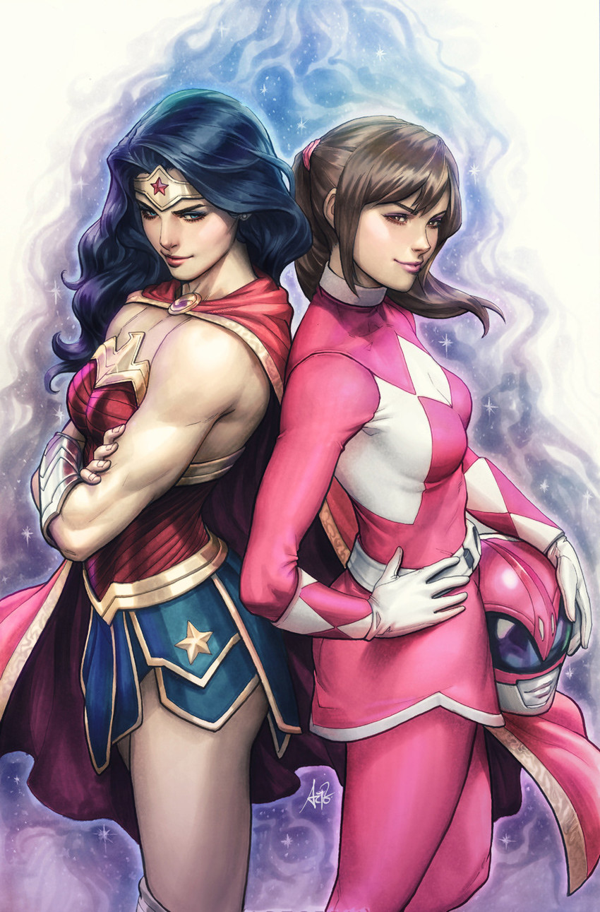 Wonder Woman Pink Ranger And Kimberly Ann Hart Dc Comics And 3 More Drawn By Stanleylau
