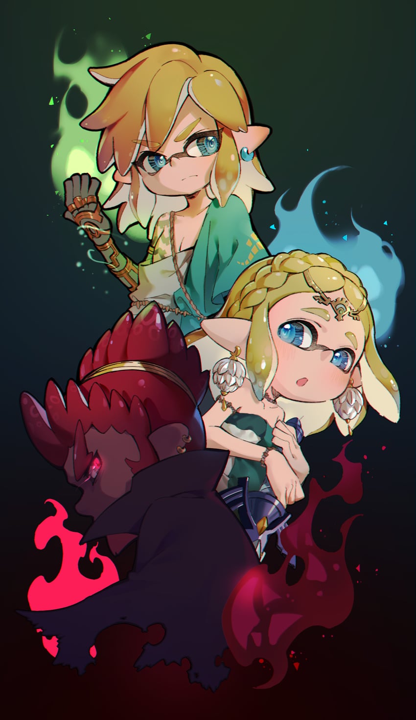 Link Princess Zelda And Ganondorf The Legend Of Zelda And 2 More