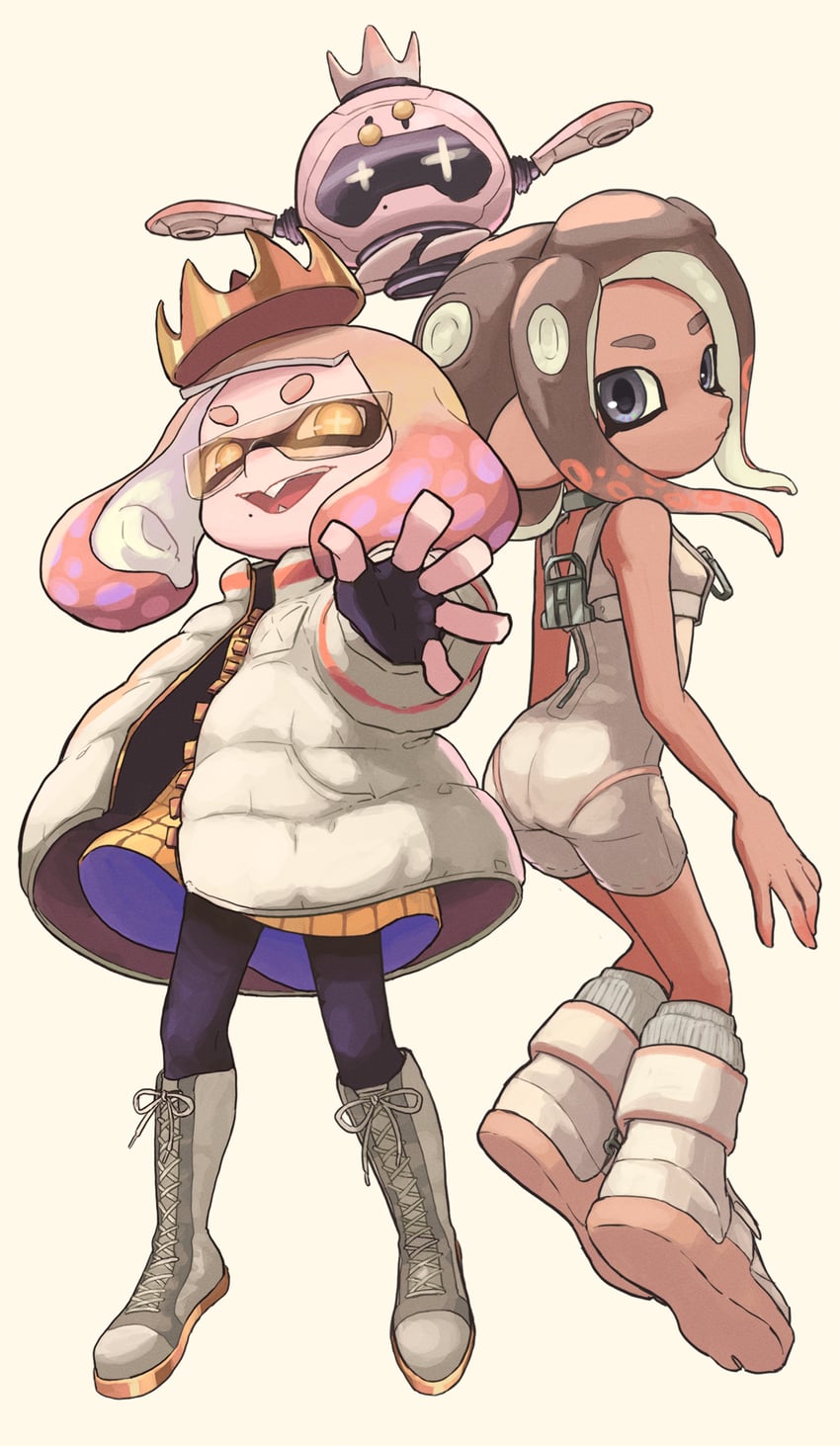 Octoling Player Character Octoling Girl Pearl Agent 8 And Pearl Drone Splatoon And 2 More
