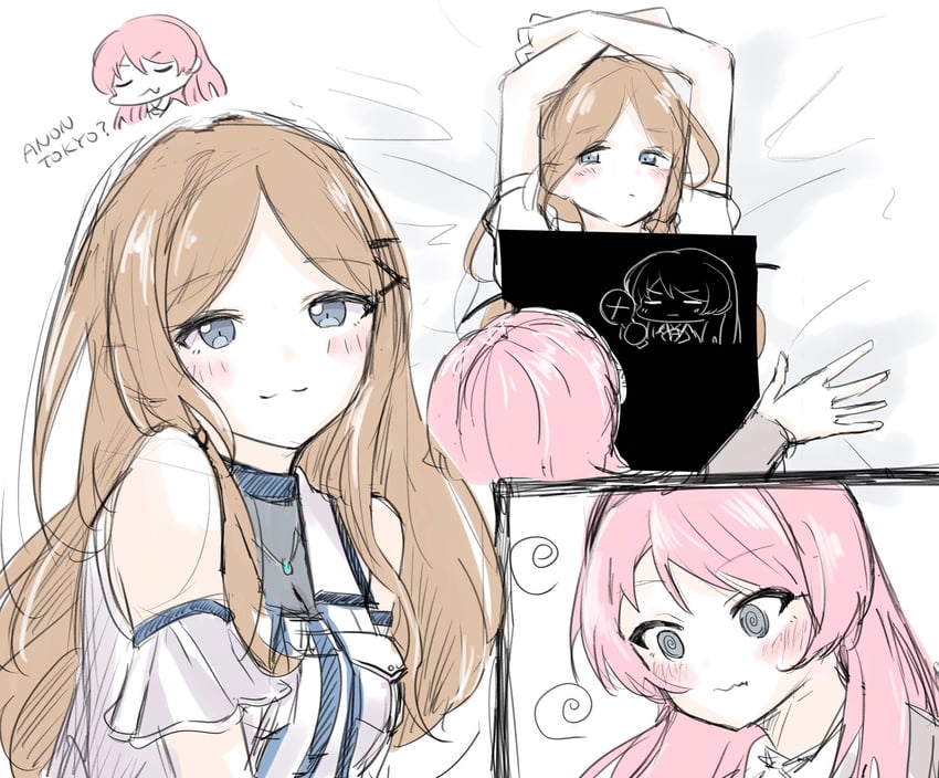 Chihaya Anon And Nagasaki Soyo Bang Dream And 1 More Drawn By
