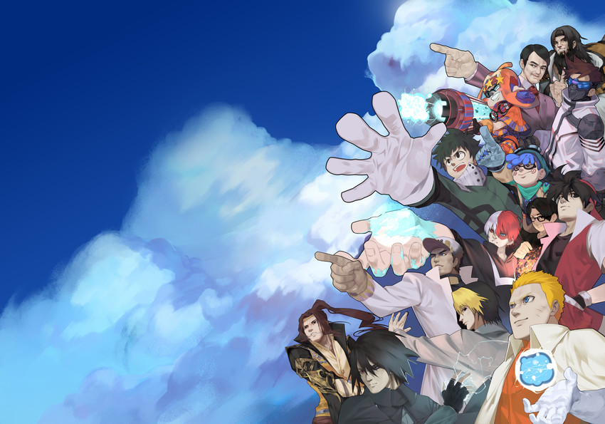 kujo jotaro, red, uzumaki naruto, midoriya izuku, uchiha sasuke, and 2 ...