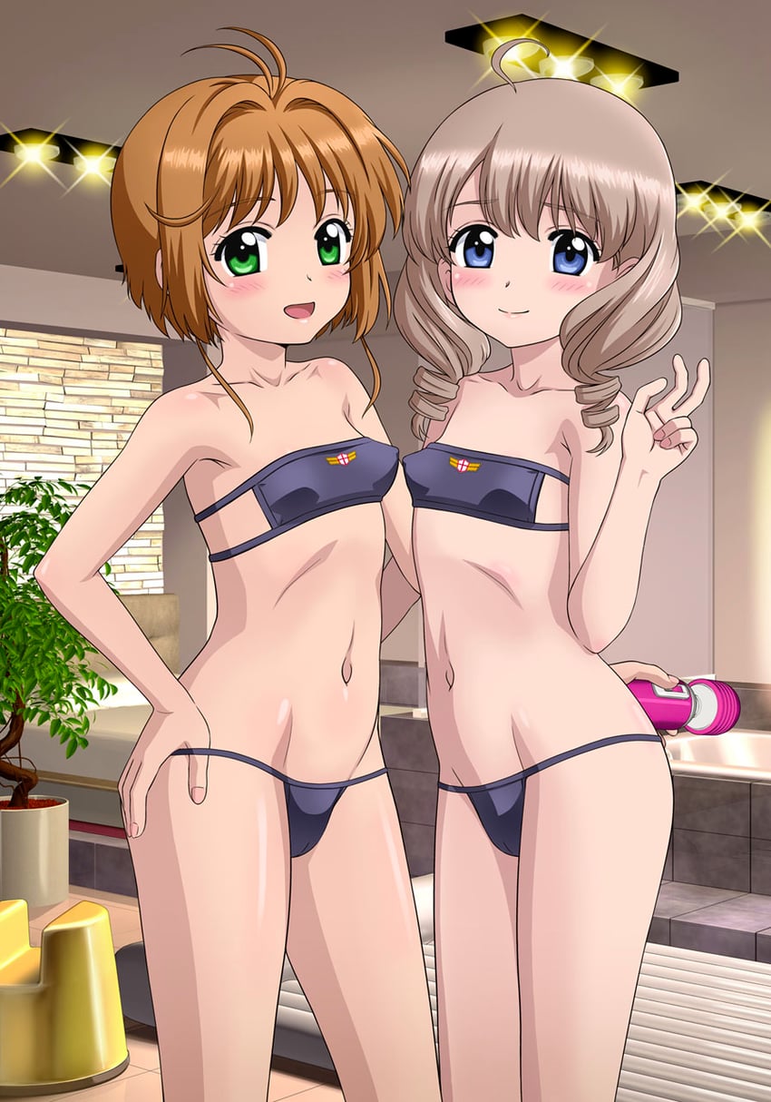 Kinomoto Sakura And Shinomoto Akiho Cardcaptor Sakura Drawn By Tooo