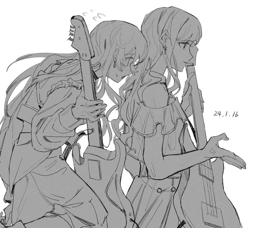 Chihaya Anon And Nagasaki Soyo Bang Dream And 1 More Drawn By