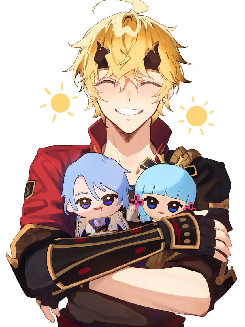 Kamisato Ayaka Kamisato Ayato And Thoma Genshin Impact Drawn By