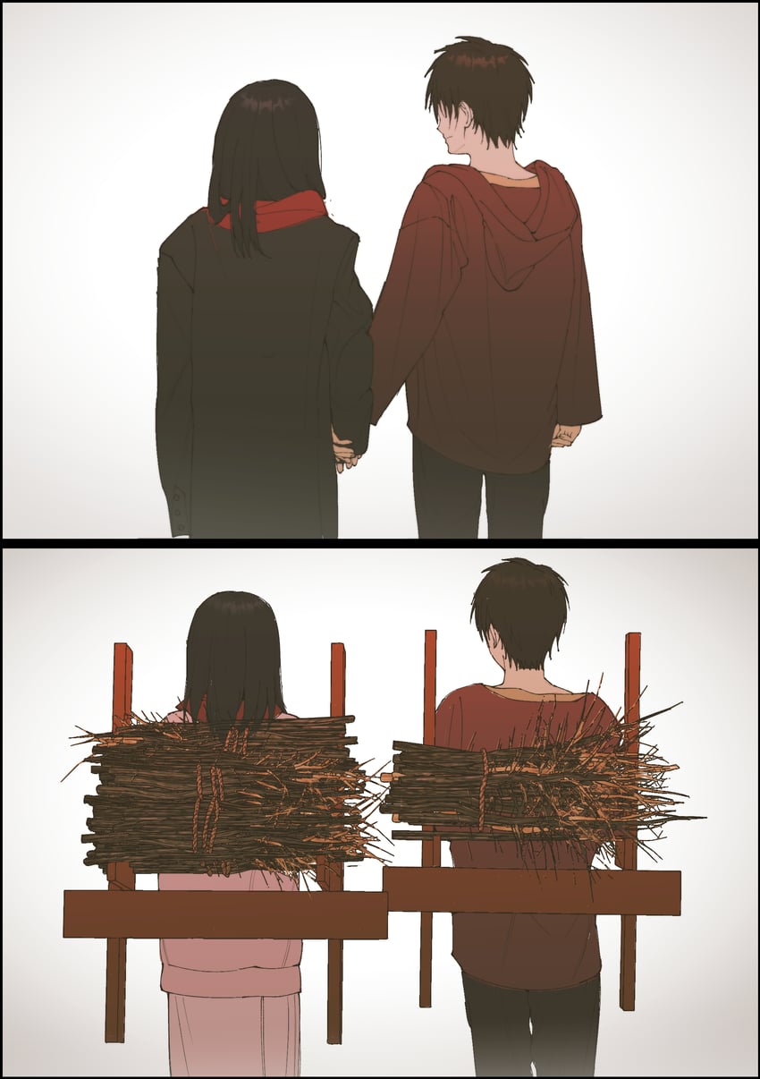Mikasa Ackerman And Eren Yeager Shingeki No Kyojin Drawn By Niku